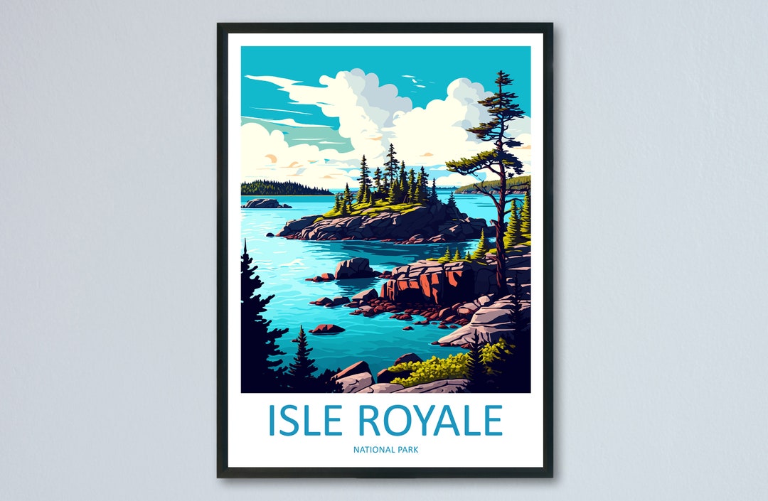 Isle Royale National Park Travel Print Wall Art Isle Royale National ...