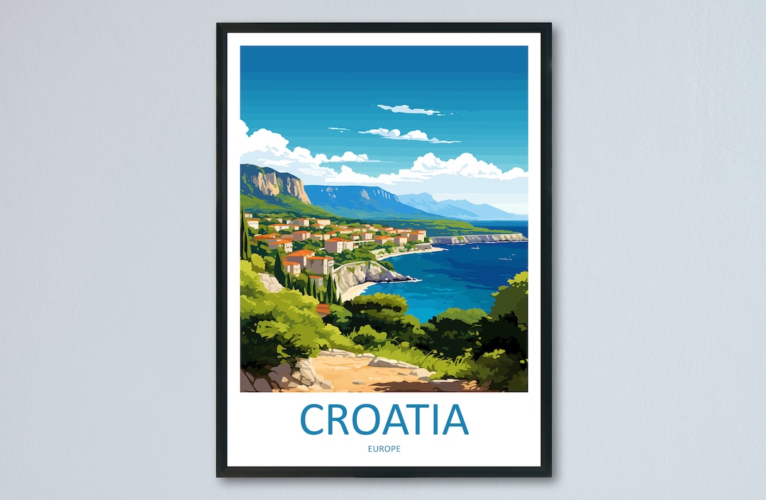Croatia Travel Print Wall Art Croatia Wall Hanging Home Décor Croatia ...