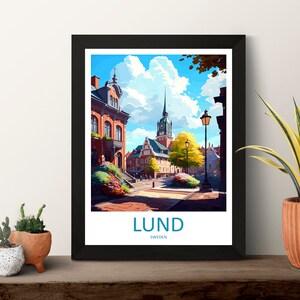 Lund Travel Print Wall Art Lund Wall Hanging Home Décor Lund Gift Art ...