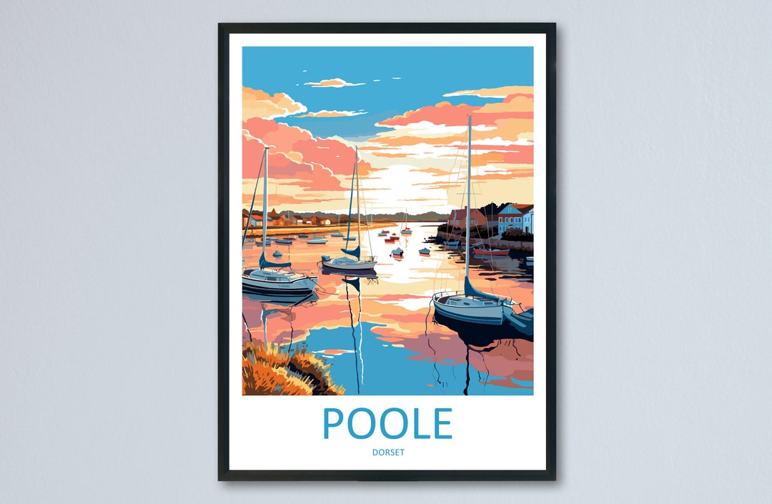Poole Harbour Travel Print Wall Art Poole Wall Hanging Home Décor Poole ...