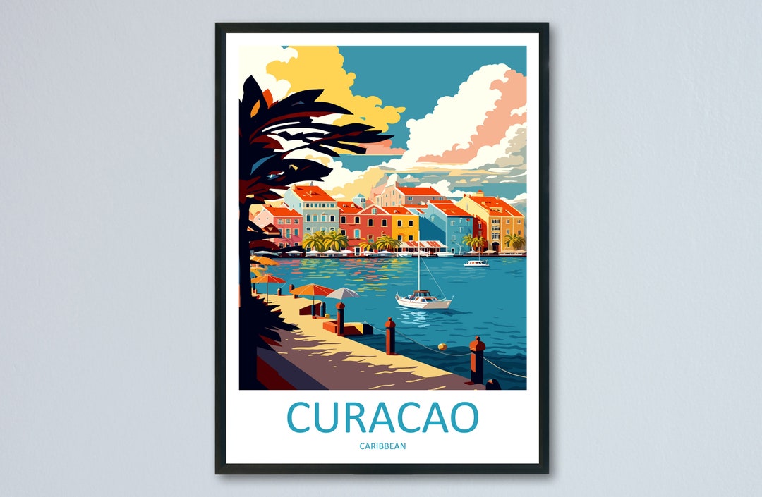 Curaçao Travel Print Wall Art Curaçao Wall Hanging Home Décor Curaçao ...