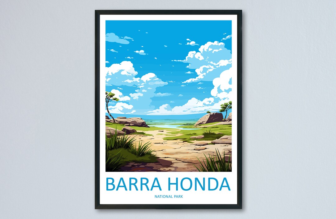 Barra Honda National Park Travel Print Wall Art Barra Honda Wall ...