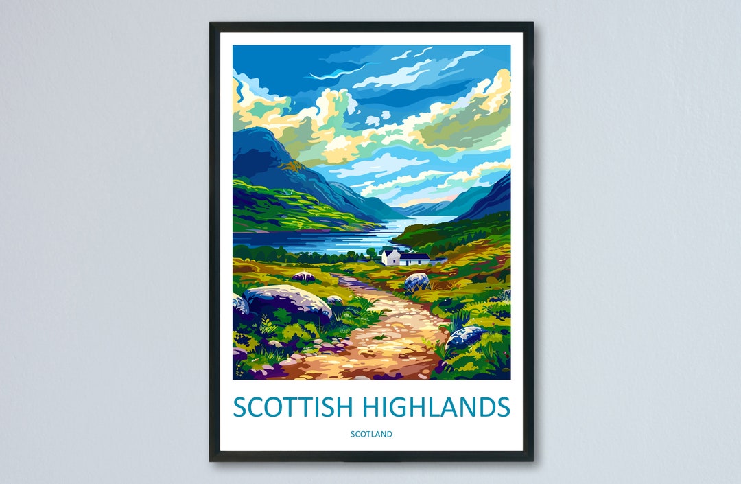 Scottish Highlands Travel Print Highlands Home Décor Scottish Highlands ...