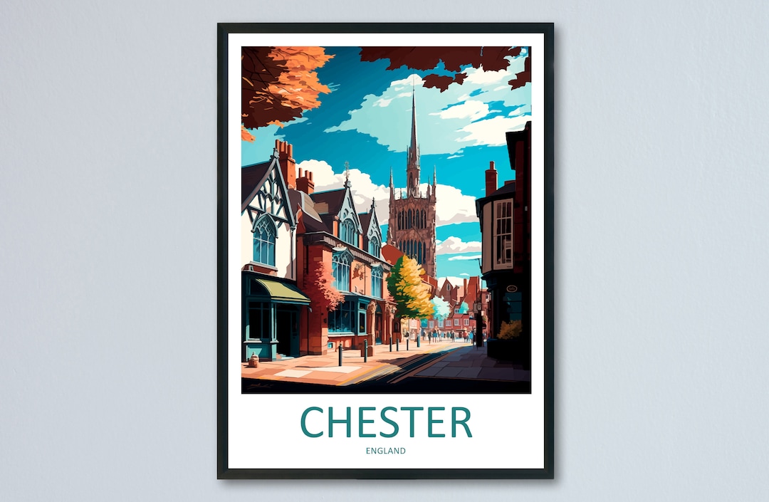 Chester Travel Print Wall Art Chester Wall Hanging Home Décor Chester ...