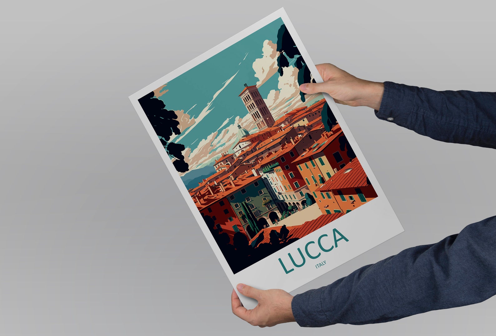 Lucca Travel Print Wall Art Lucca Wall Hanging Home Décor Lucca Gift ...