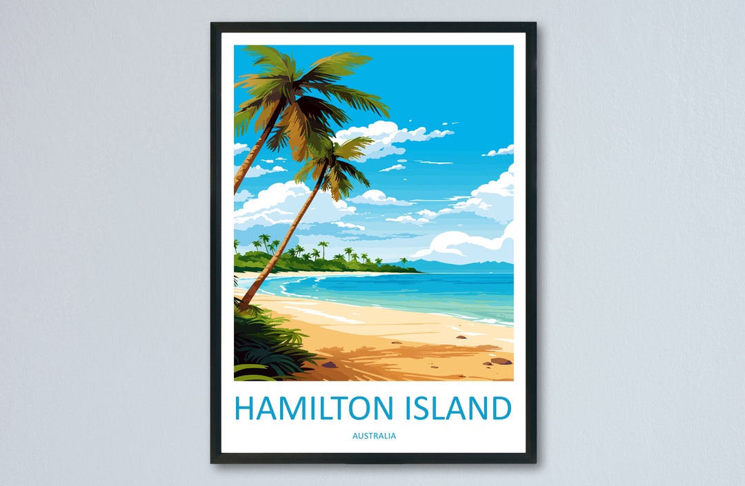 Hamilton Island Travel Print Wall Art Hamilton Island Wall Hanging Home ...