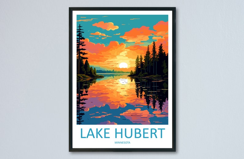 Lake Hubert Travel Print Wall Art Lake Hubert Wall Hanging Home Décor ...