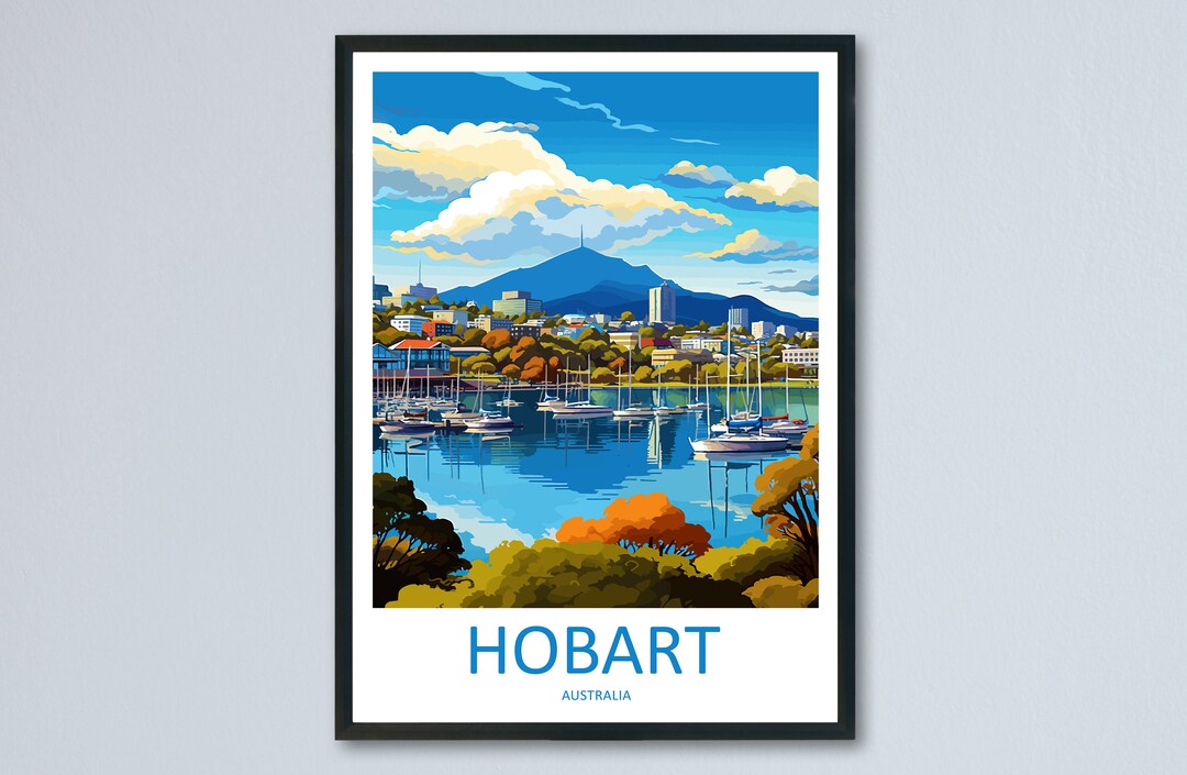 Hobart Travel Print Wall Art Hobart Wall Hanging Home Décor Hobart Gift ...