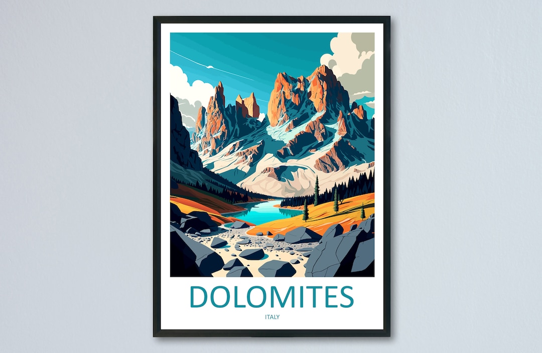 Dolomites Travel Print Dolomites Home Décor Dolomitic Alps Art Print ...