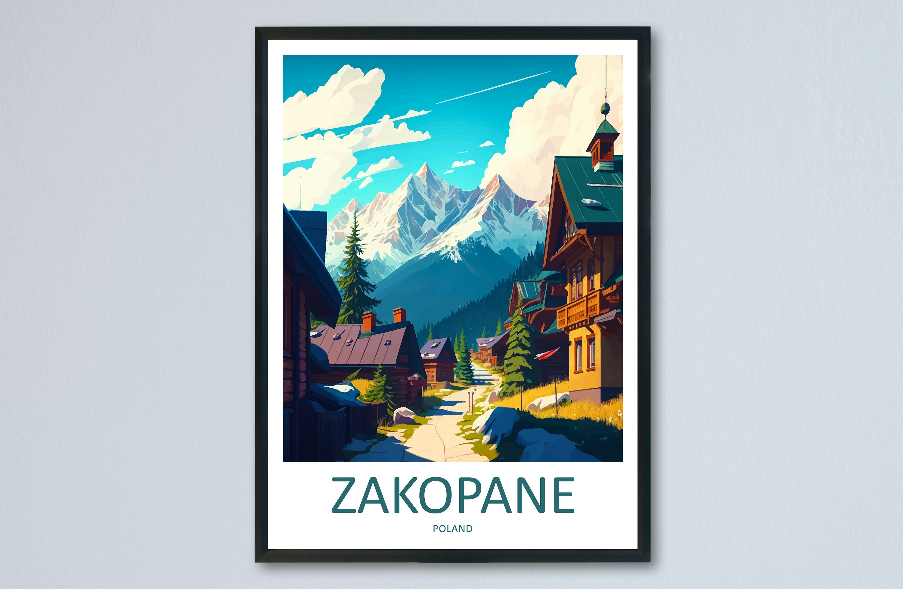 Zakopane Travel Print Zakopane Home Décor Poland Art Print Polish Wall ...