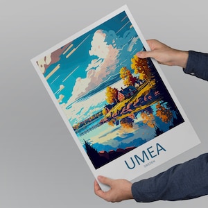 Umea Travel Print Wall Art Umea Wall Hanging Home Décor Umea Gift Art ...