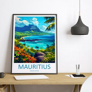 Mauritius Travel Print Wall Art Mauritius Wall Hanging Home Décor ...