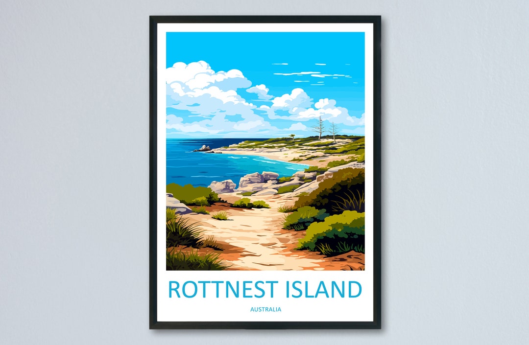 Rottnest Island Travel Print Wall Art Rottnest Island Wall Hanging Home ...