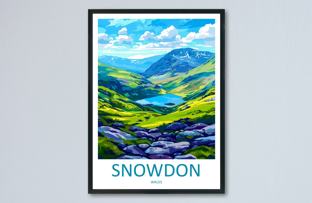 Snowdonia Print Snowdonia Home Decor Landscape Art Print Snowdonia Wall ...