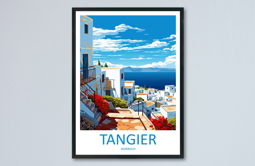 Tangier Travel Print Wall Art Tangier Wall Hanging Home Décor Tangier ...