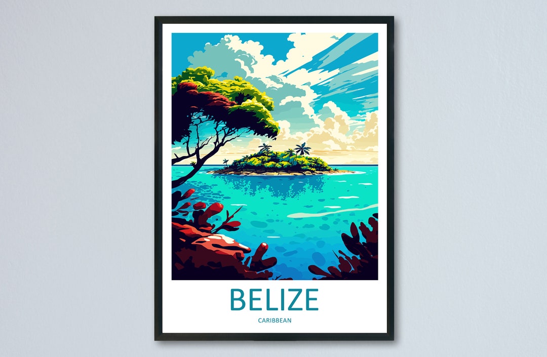 Belize Travel Print Wall Art Belize Wall Hanging Home Décor Belize Gift ...