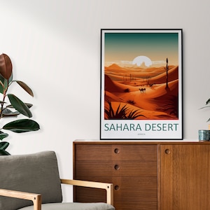 Sahara Desert Travel Print Wall Art Sahara Desert Wall Hanging Home ...