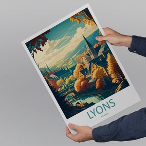Lyon Print Lyon Wall Art for Travel Enthusiast Gift Wall Hanging Lyon ...