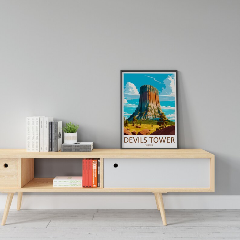 Devils Tower Print Devils Tower Home Décor Wyoming Art Print - Etsy