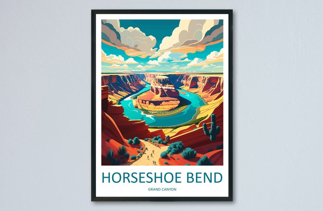 Horseshoe Bend Travel Print Wall Art Horseshoe Bend Wall Hanging Home ...