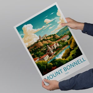 Mount Bonnell Travel Print Wall Art Mount Bonnell Wall Hanging Home ...