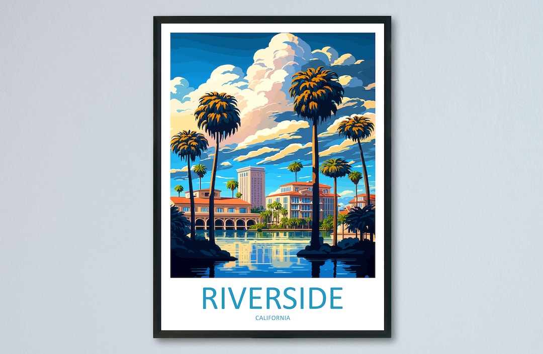Riverside Travel Print Wall Art Riverside Wall Hanging Home Décor ...