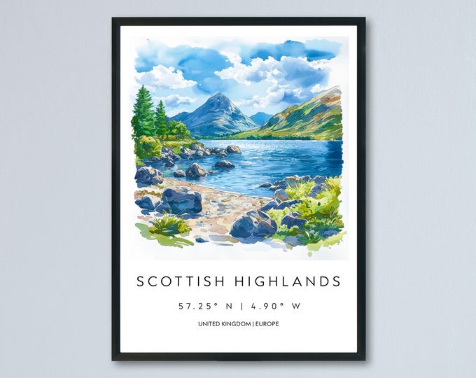 Scottish Highlands Wall Art, Unframed Print, Home Decor, Living Room ...