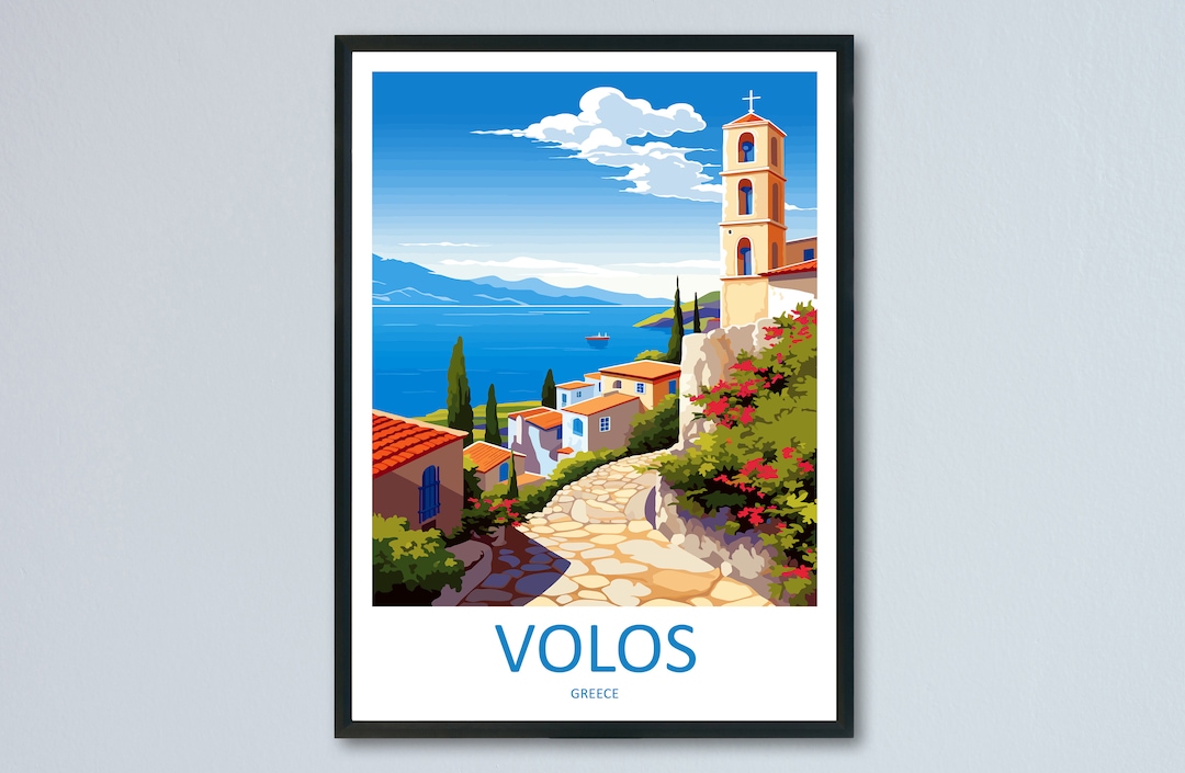 Volos Travel Print Wall Art Volos Greece Wall Hanging Home Decoration ...