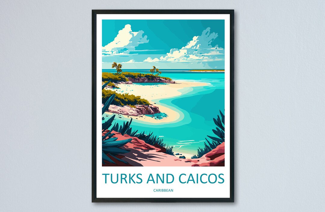 Turks and Caicos Islands Travel Print Wall Art Turks and Caicos Wall ...