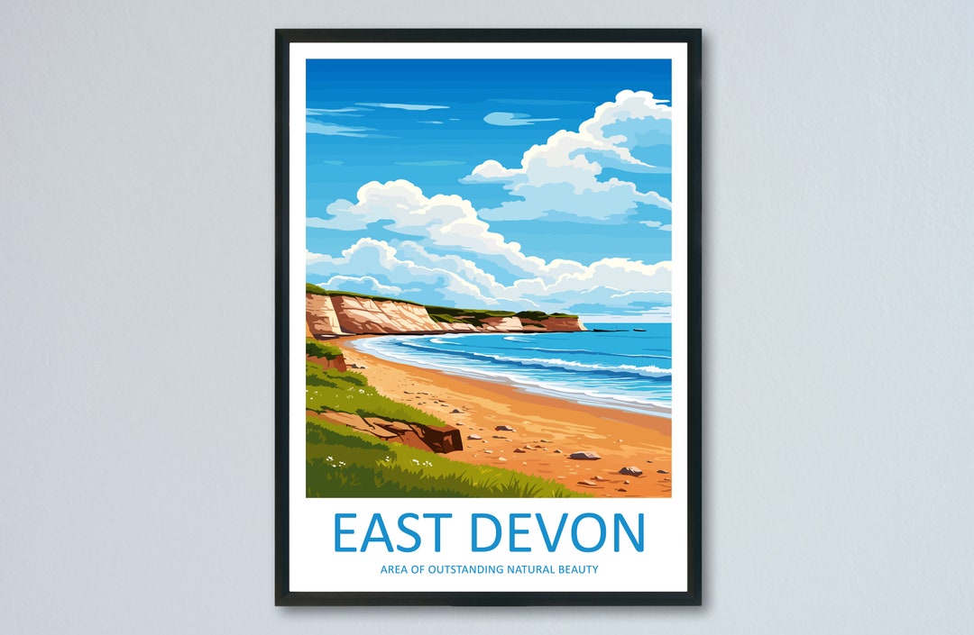 East Devon Travel Print Wall Art East Devon Wall Hanging Home Decor ...