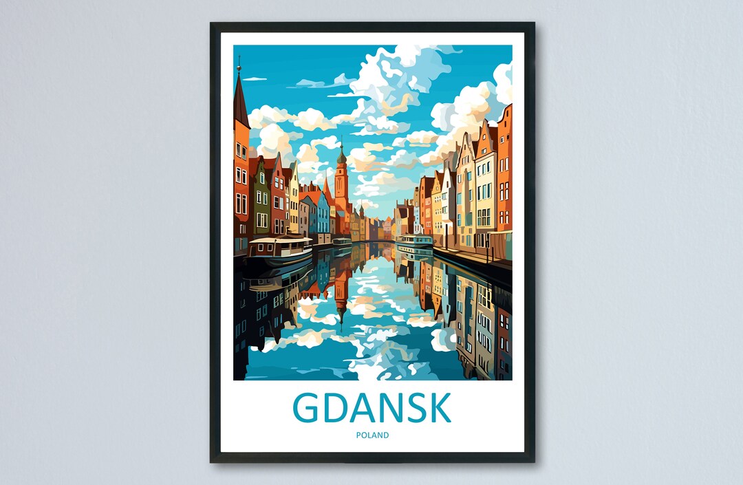 Gdansk Travel Print Gdansk Polish Home Décor Gdansk Art Print Polish ...