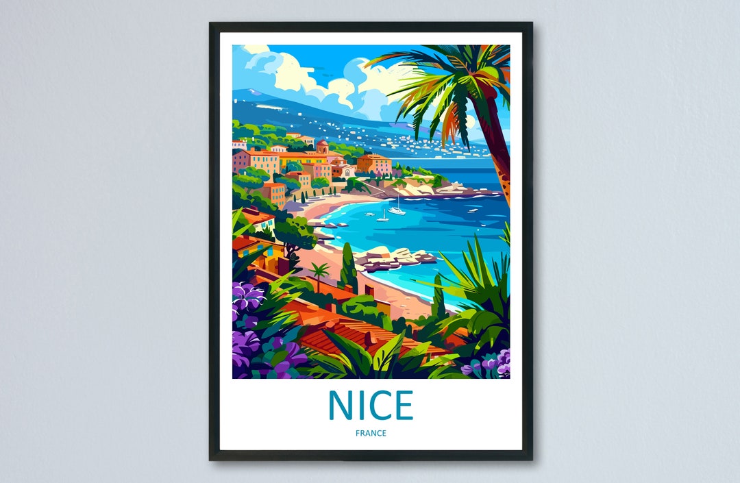 Nice France Print Nice France Home Decor Cityscape Art Print Nice ...