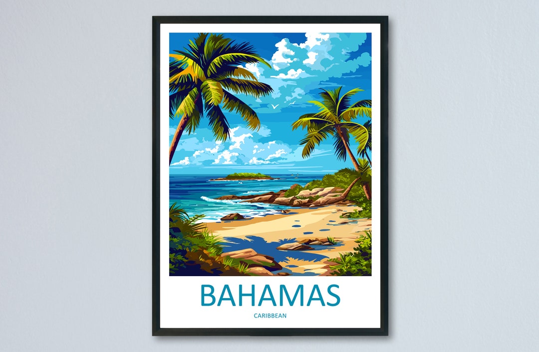 Bahamas Travel Print Wall Art Bahamas Wall Hanging Home Décor Bahamas ...
