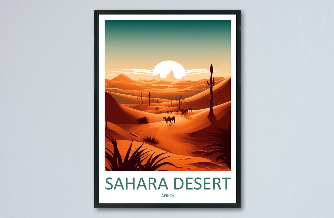 Sahara Desert Travel Print Wall Art Sahara Desert Wall Hanging Home ...