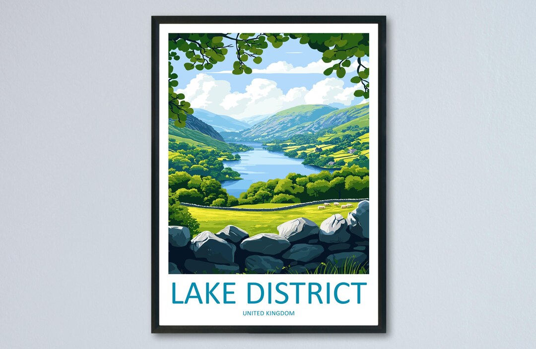 Lake District Print Lake District Home Decor Landscape Art Print Lake ...