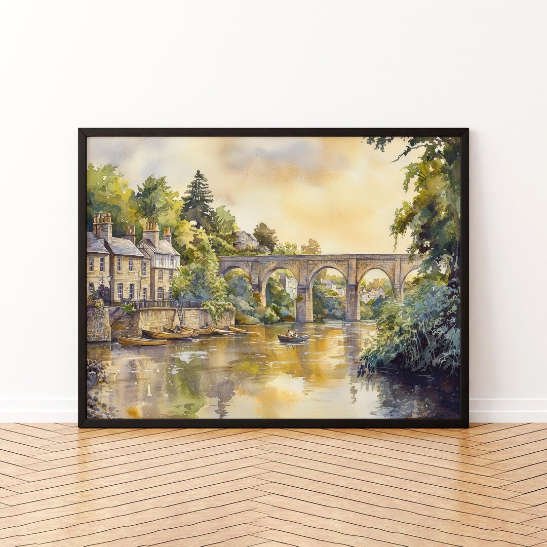 Harrogate England Watercolor Poster Harrogate Travel Print Yorkshire ...