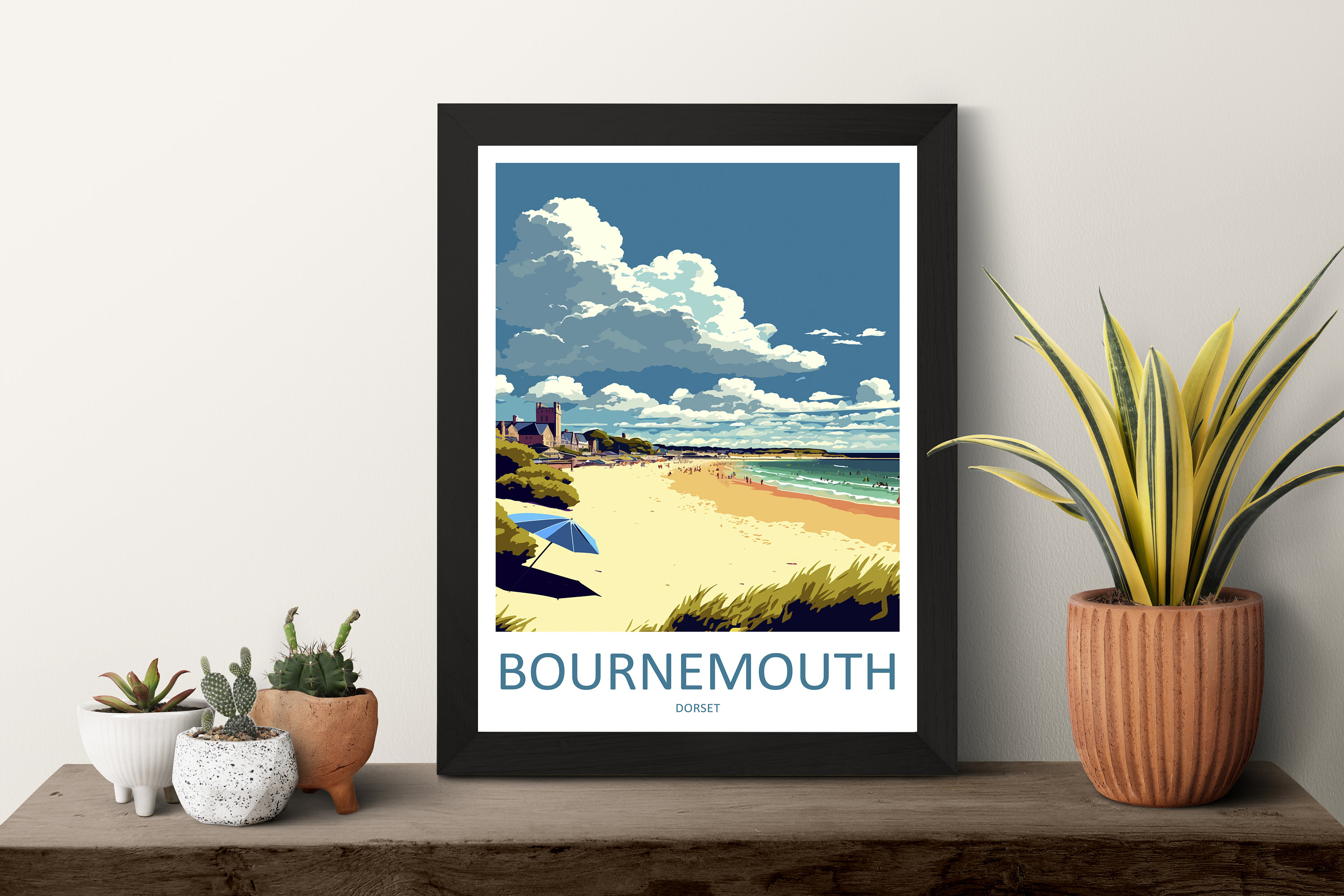 Bournemouth Travel Print Wall Art Bournemouth Wall Hanging - Etsy UK
