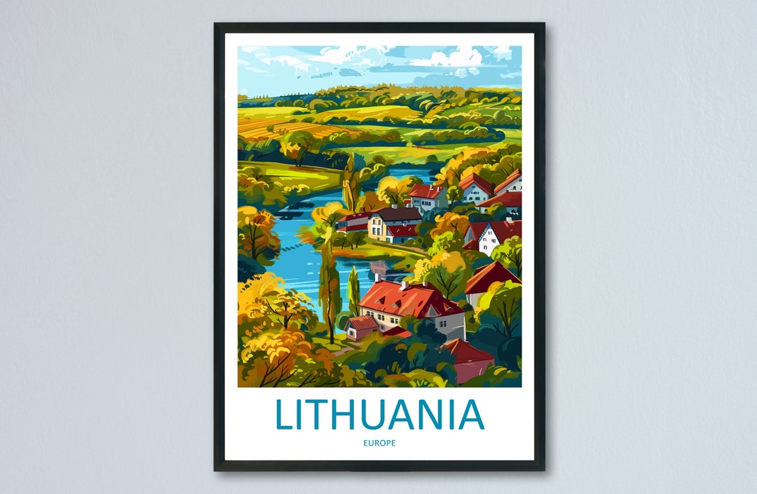 Lithuania Travel Print Wall Art Lithuania Wall Hanging Home Decoration ...