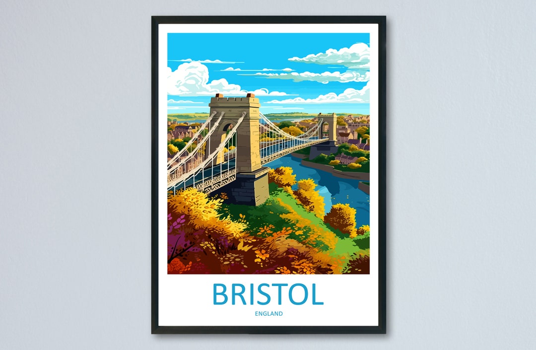 Bristol Travel Print Wall Art Bristol Wall Hanging Home Décor Bristol ...