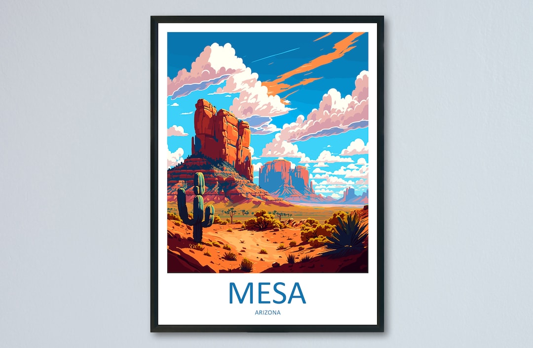 Mesa Travel Print Wall Art Mesa Wall Hanging Home Décor Mesa Gift Art ...
