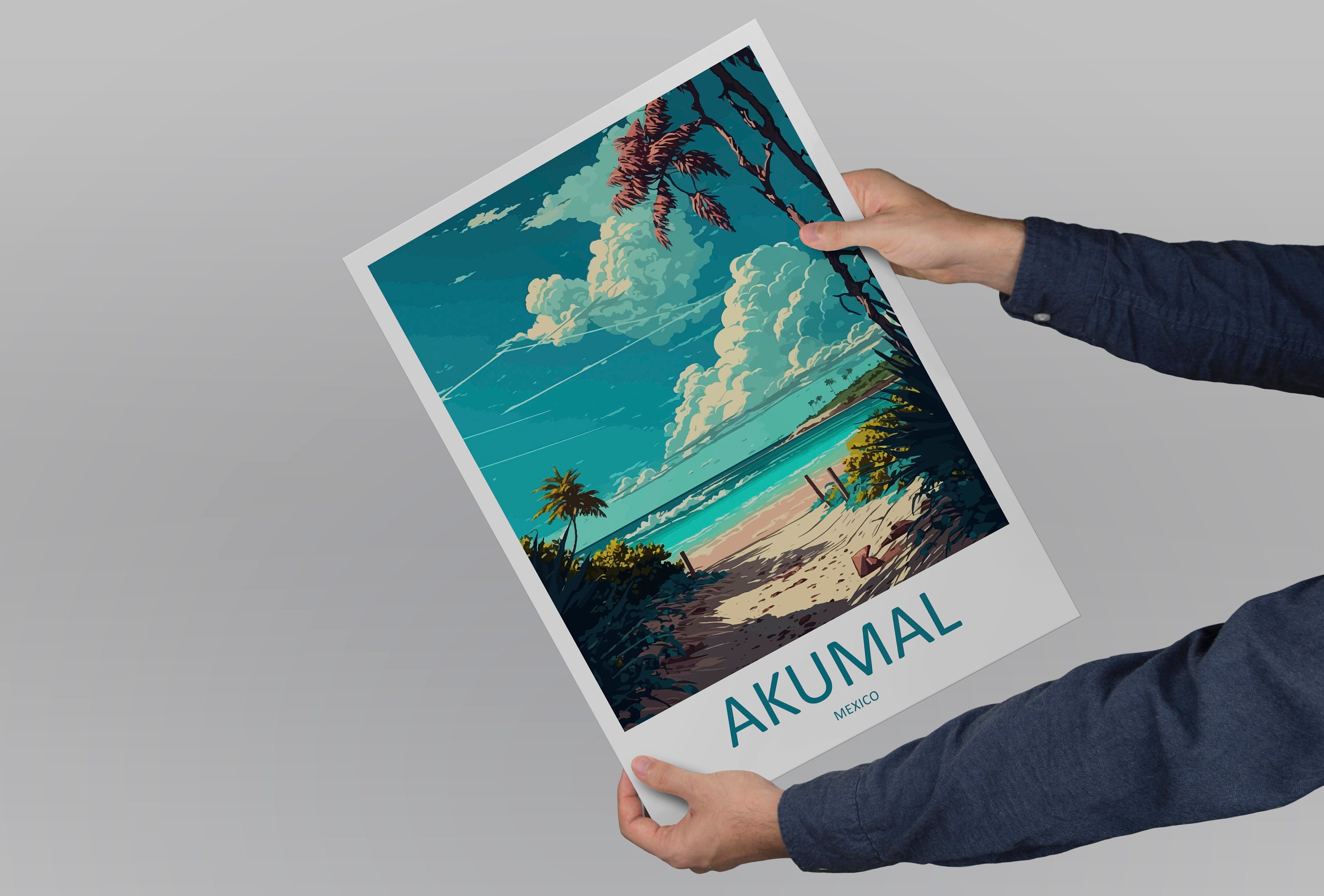 Akumal Travel Print Wall Art Akumal Wall Hanging Home Decoration Akumal ...