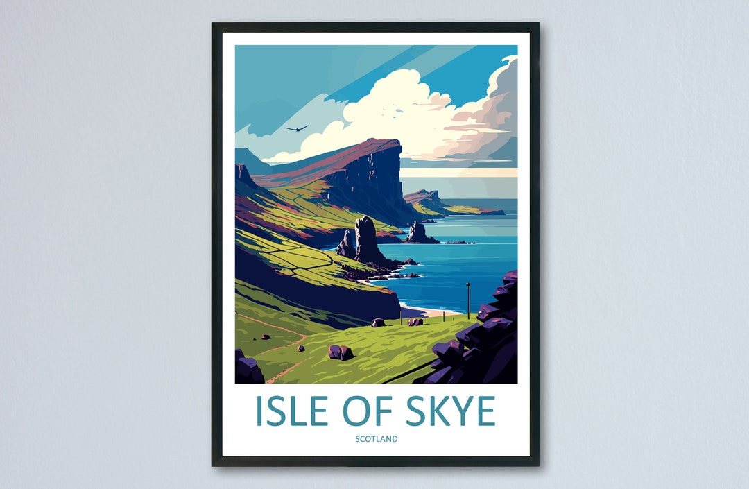 Isle of Skye Travel Print Wall Art Isle of Skye Wall Hanging Home Décor ...
