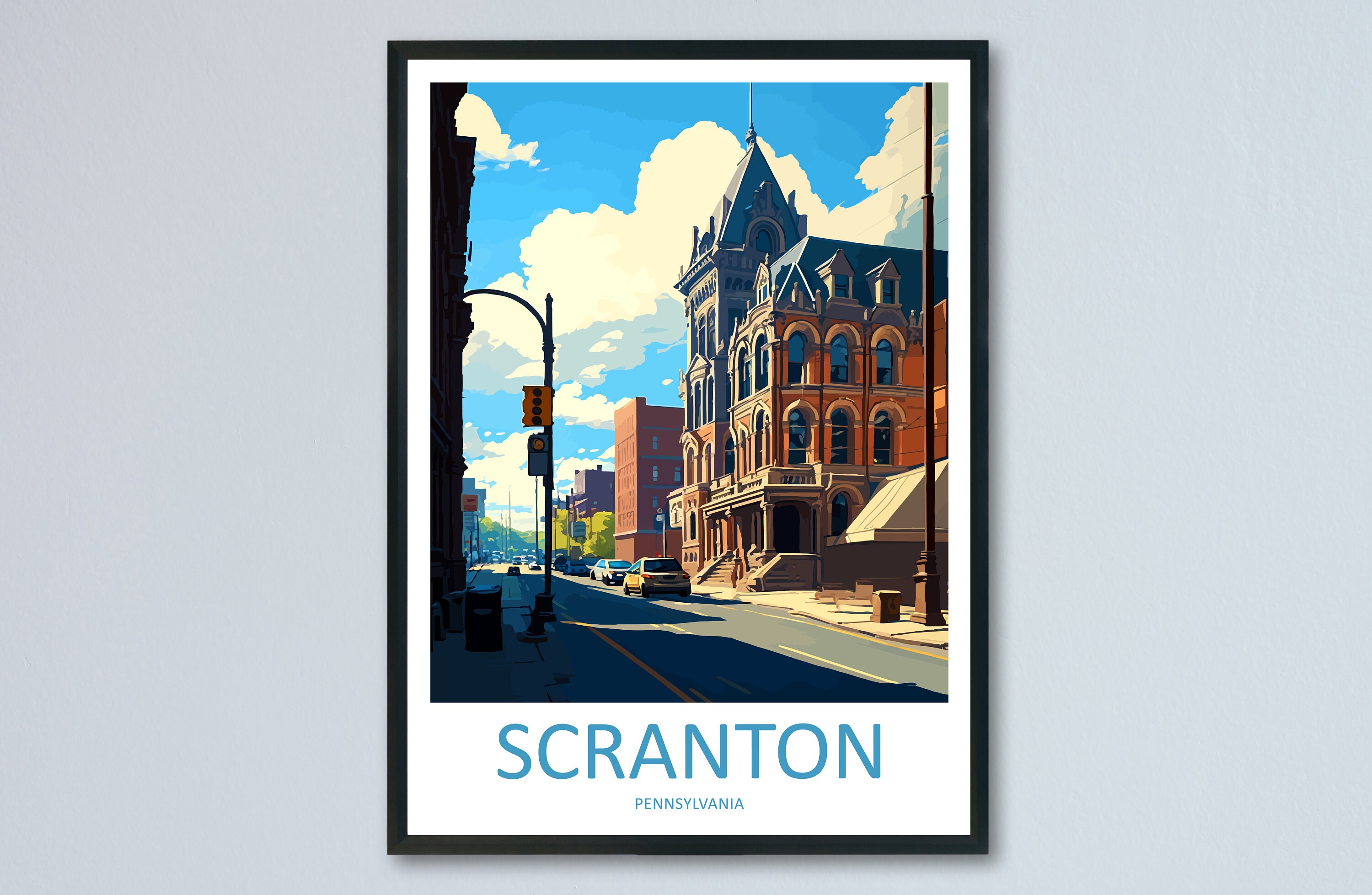 Scranton Travel Print Wall Art Scranton Wall Hanging Home Décor ...