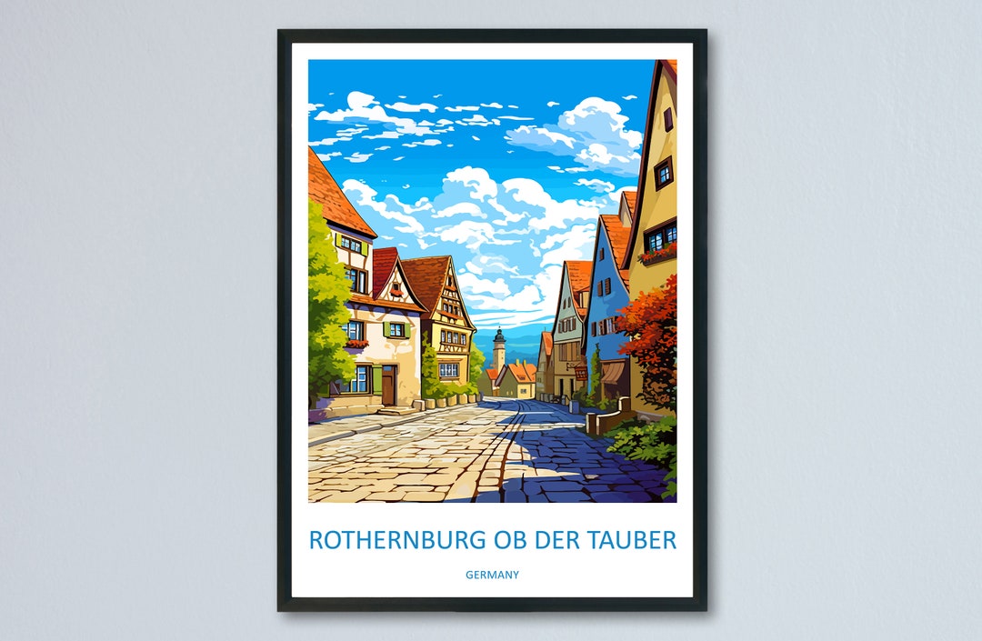 Rothenburg Ob Der Tauber Travel Print Wall Art Rothenburg Ob Der Tauber ...