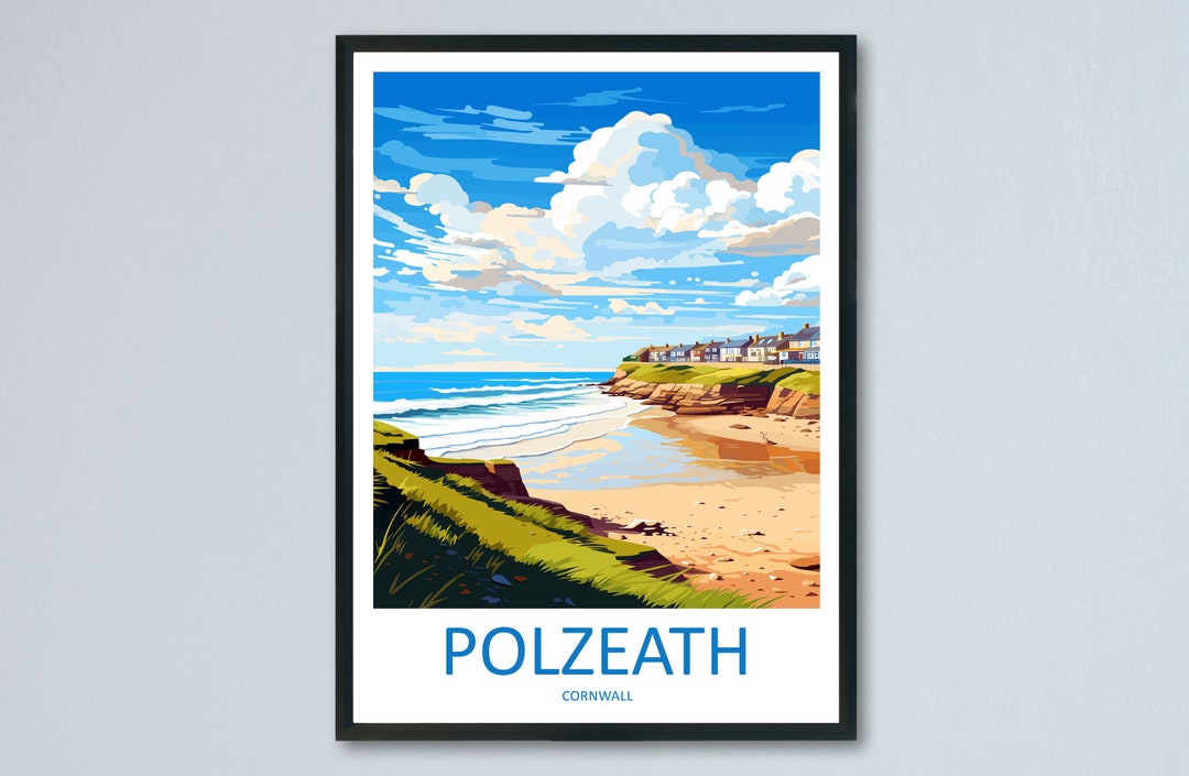 Polzeath Travel Print Wall Art Polzeath Wall Hanging Home Décor ...