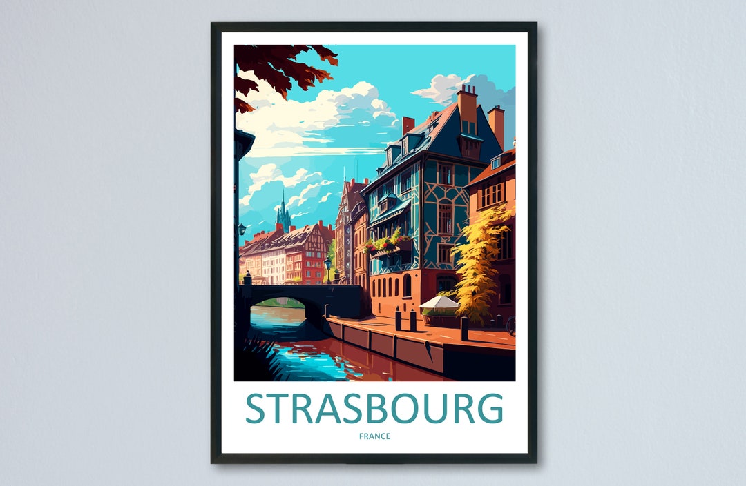 Strasbourg Travel Print Wall Art Strasbourg Wall Hanging Home ...