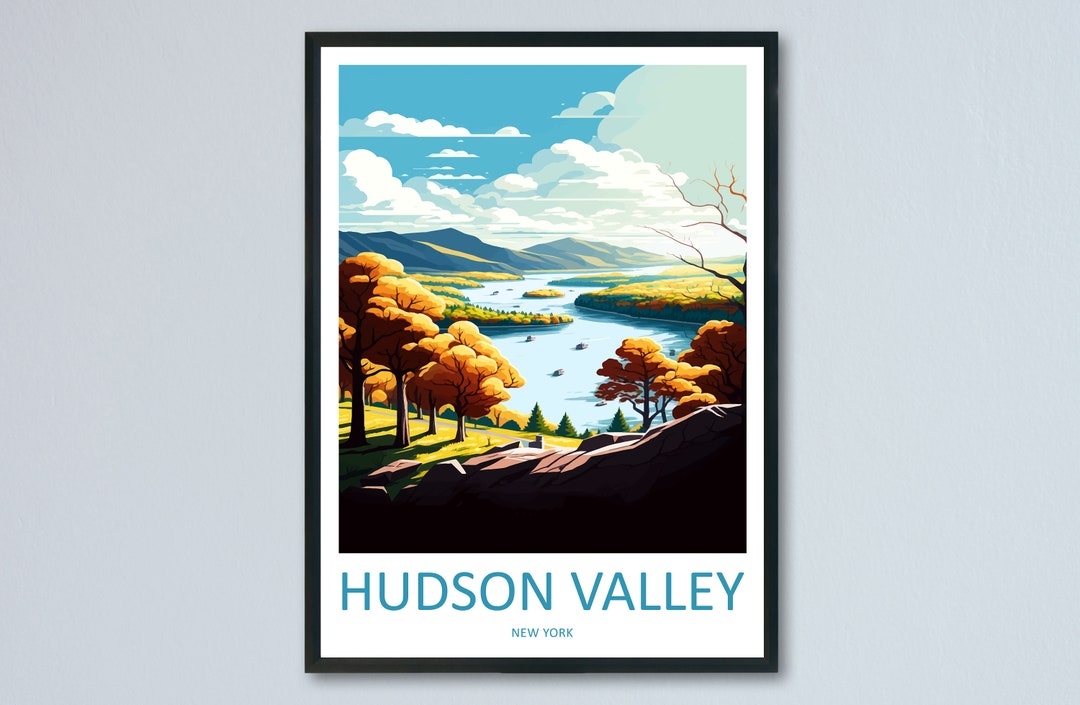 Hudson Valley Travel Print Wall Art Hudson Valley Wall Hanging Home ...