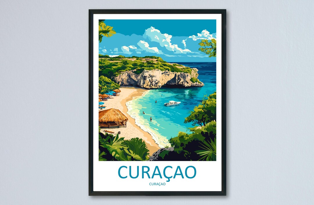 Curaçao Travel Print Wall Art Curaçao Wall Hanging Home Décor Curaçao ...