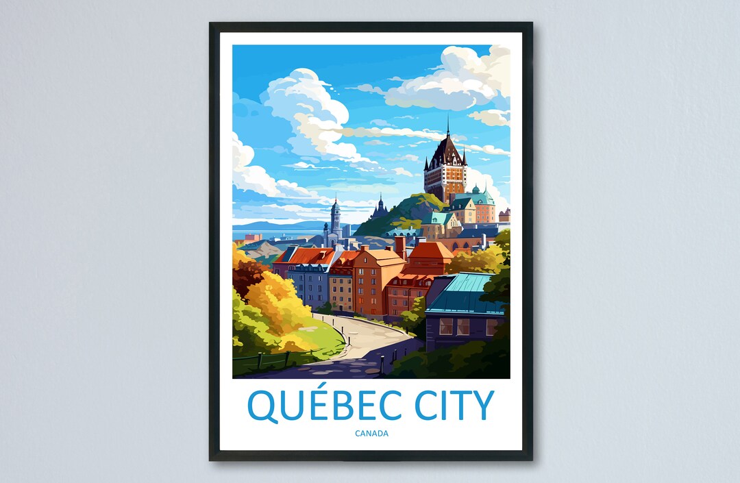 Quebec City Travel Print Wall Art Quebec City Wall Hanging Home Décor ...