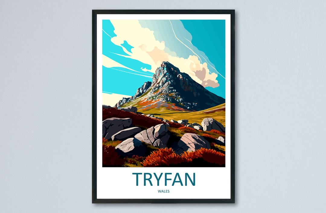 Tryfan Travel Print Wall Art Tryfan Wall Hanging Home Décor Tryfan Gift ...